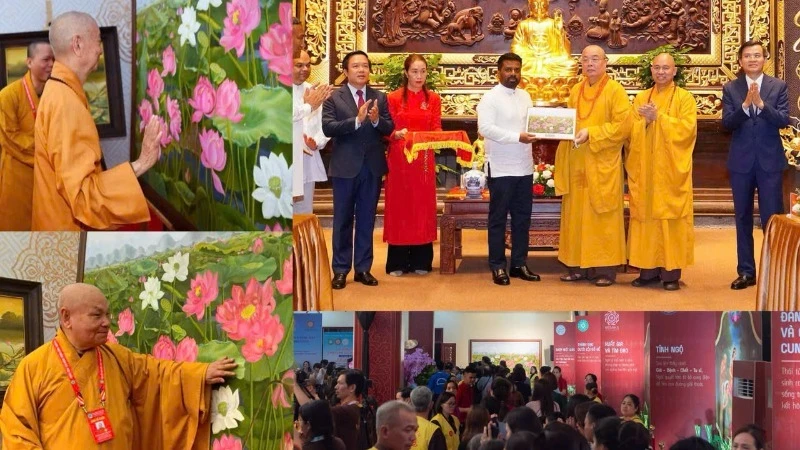 Prints of “Lotus in Pure Land” painting presented to delegates ...
